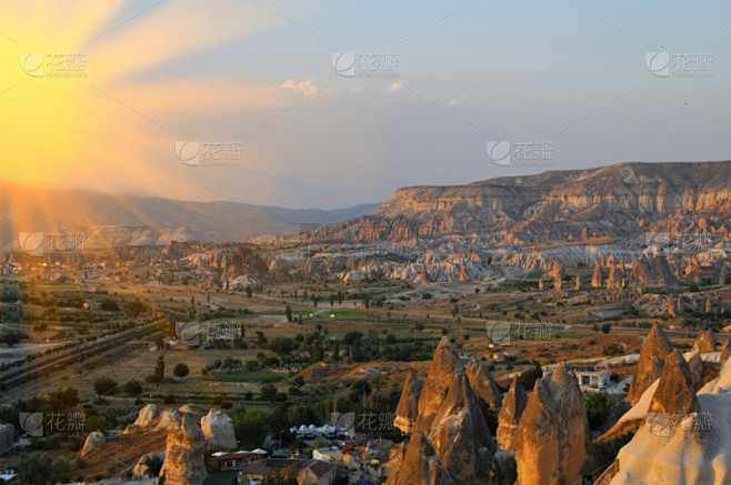 卡帕多奇亚,土耳其,乌奇夏,戈雷梅,自然,国家公园,水平画幅,山,安纳托利亚,地质学