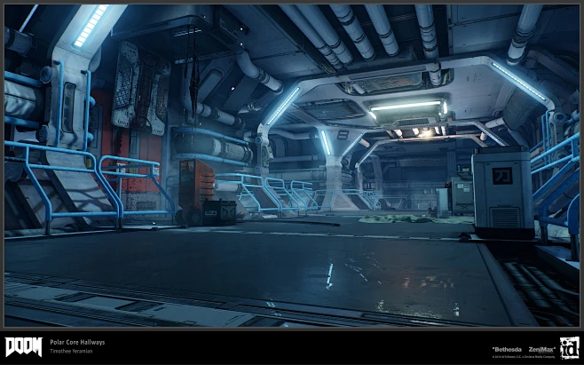 DOOM: Polar Core, Timothee Yeramian : This environment was build ...
