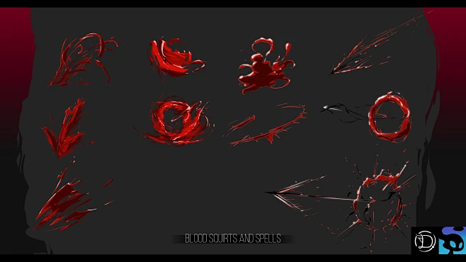 Blood/Fluid studies to help understand how to draw/render blood vfx.-花瓣网