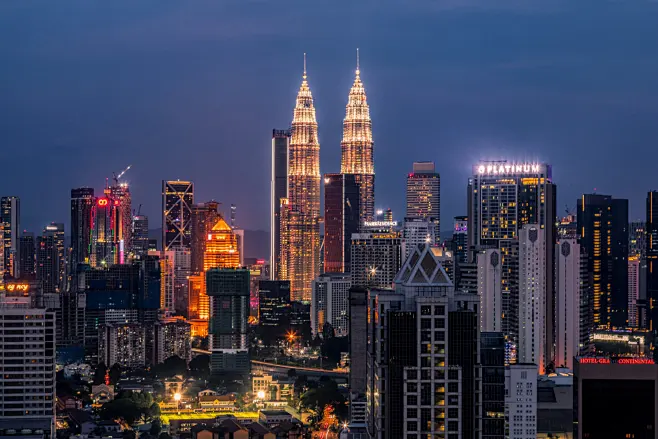 马来西亚 双峰塔摄影照片-花瓣网