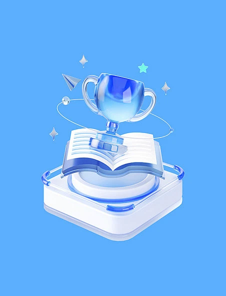 3d微软风教育奖杯 3d图标 @多梦PPT⇦ https://huaban.com/user/tooodream-花瓣网