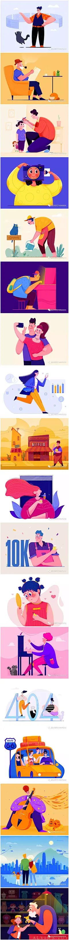 卡通人物插画图片大全-卡通人物插画高清好看的图片--花瓣Meiziyue的画板