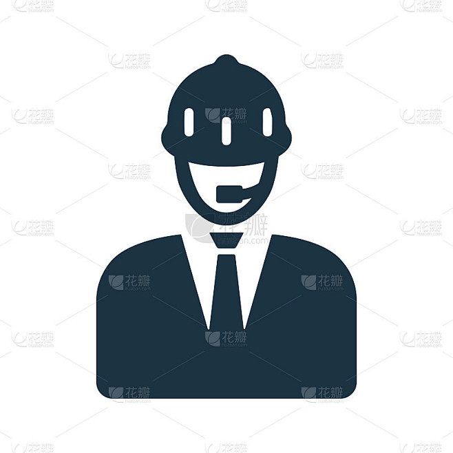 经理,助理图标。简单的可编辑矢量设计孤立在一个白色的背景。