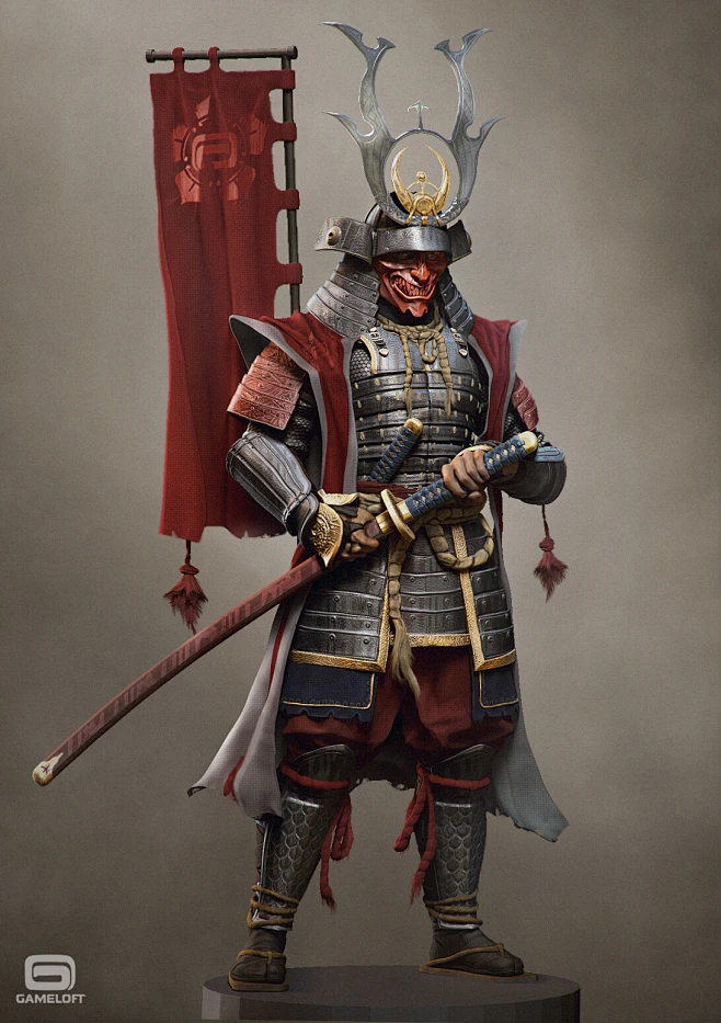 samurai model-花瓣网