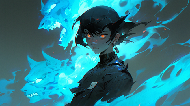 Gadal_portrait_of_black_hair_boyeyes_with_firea_huge_pandapatro ...