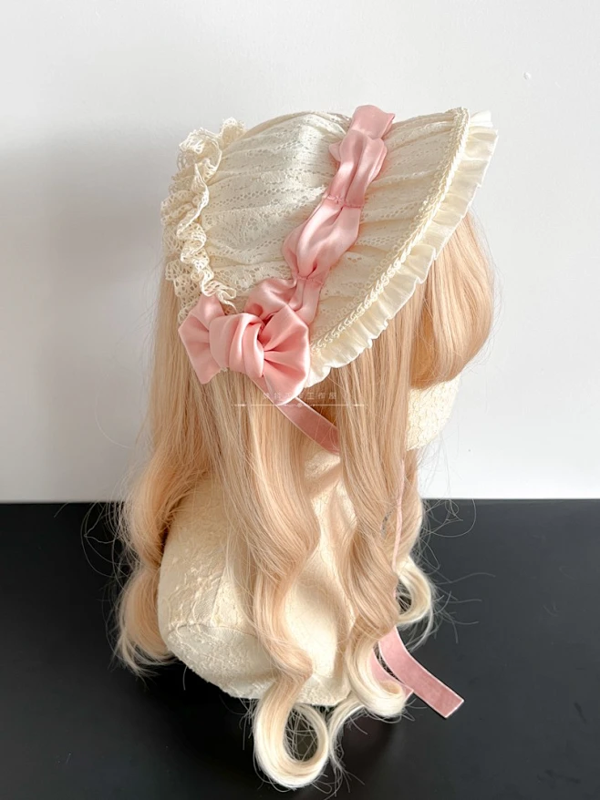 【MAID】原创手作 生成色蕾丝Lolita古董小扁帽 小bnt波奈特-淘宝网图片_lolita小物图片素材-花瓣网