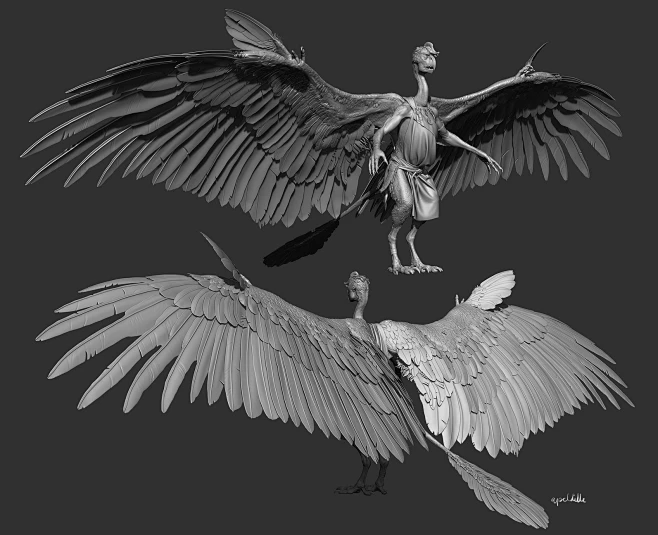 Bird person project, WIP, C Wallberg : A bunch of WIPs and sketches of ...