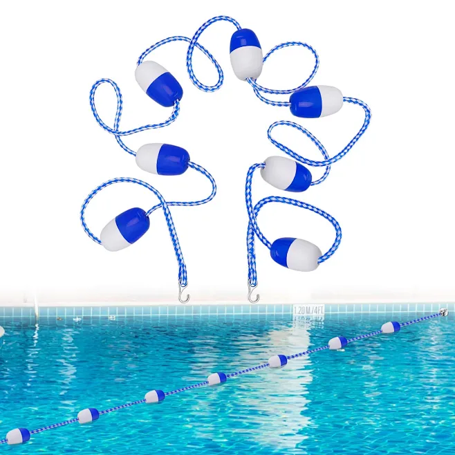 16ft -20ft Adjustable Pool Safety Rope with Floats, Floating Pool ...