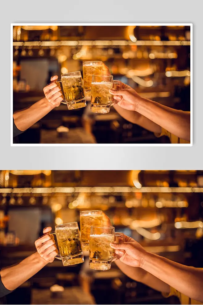 碰杯精美清澈透亮泡沫啤酒图片啤酒高清图片-众图网-花瓣网