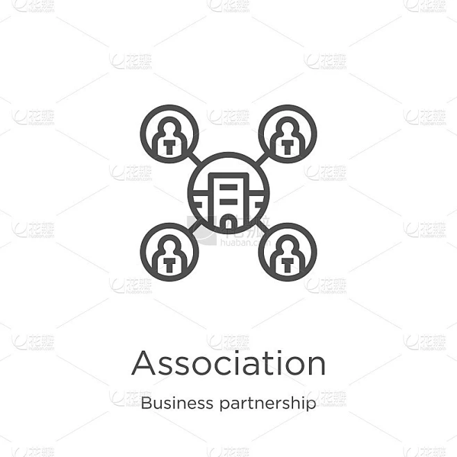 association icon vector from business partnership 素材-花瓣网