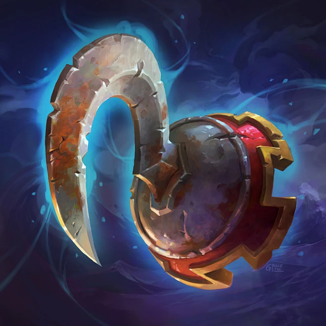 小金狮的UI分享 Rusty Hook, Grace Liu : Weapon card illustration for ...