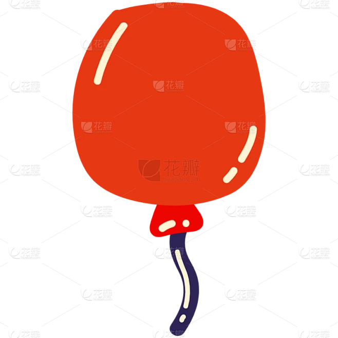 Red Balloon Sticker素材-花瓣网