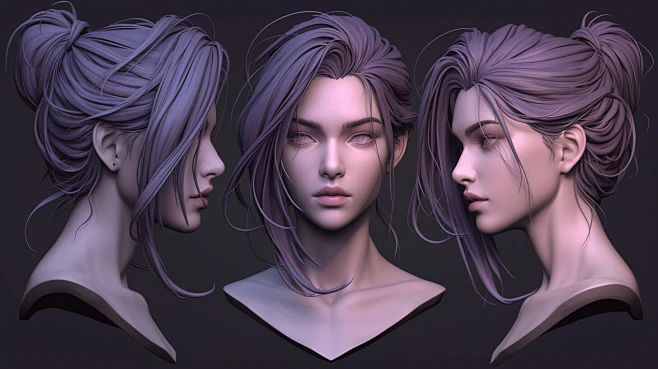 +300 Female Head Sculpt References(4k)-花瓣网