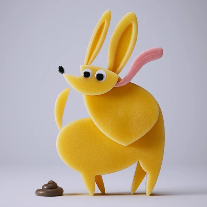 3D animals wacky cinema 4d crazy toys-花瓣网