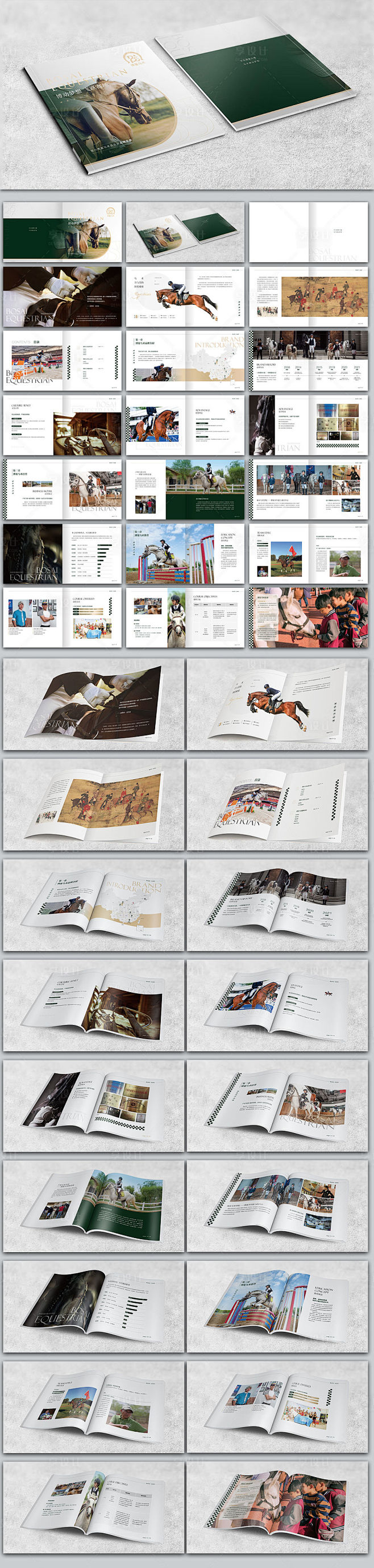 马术作品集画册PPT-素材库-sucai1.cn
