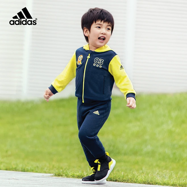 adidas阿迪达斯童装男女婴儿童18秋冬款运动套头套装长袖裤DM7041-tmall.com天猫-花瓣网