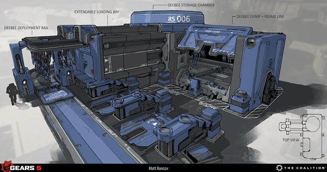 Gears 5 Training Grounds , Matt Hancox : Design for a deployable DeeBee ...