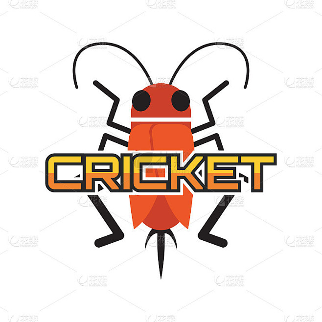 cricket insect icon isolated on white background.