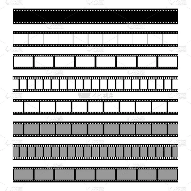 Film strip seamless pattern shape. Old retro cinem素材-花瓣网