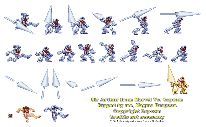 The Spriters Resource - Full Sheet View - Marvel vs. Capcom - Sir ...