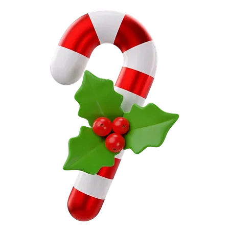 Candy Cane 3D Icon-花瓣网