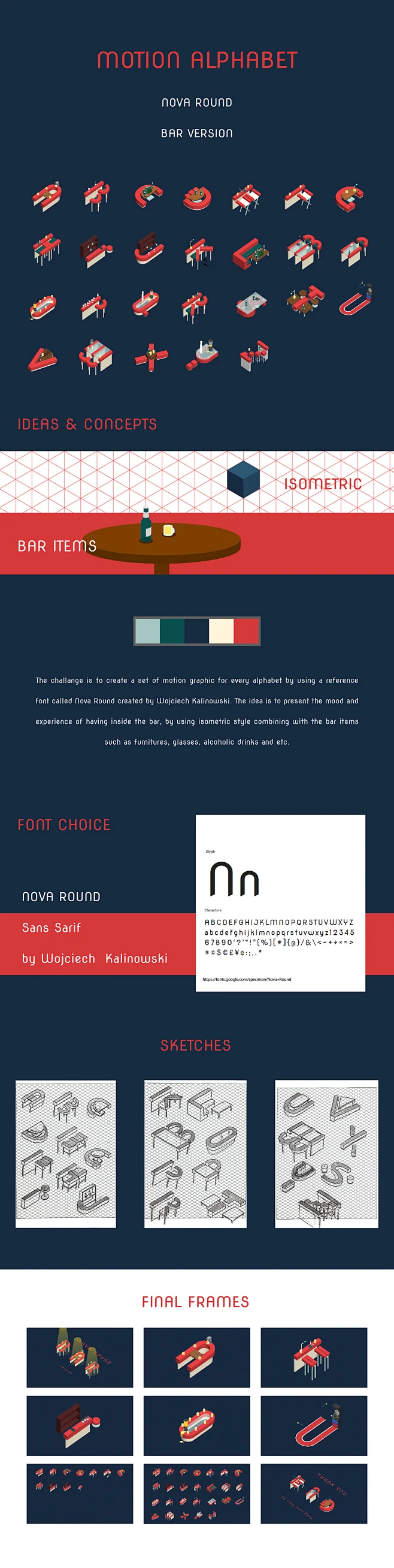 Nova Round Bar Version : The challange is to create a set of motion graphic for every alphabet ...