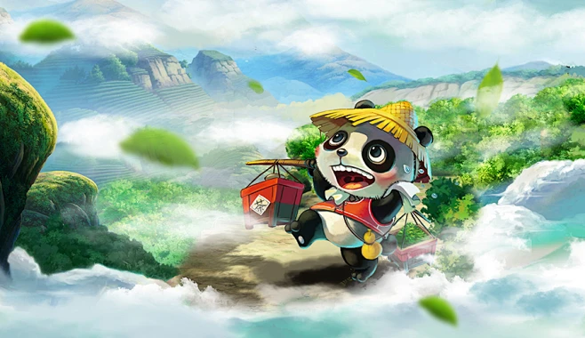 作品：熊猫页面 -花瓣网