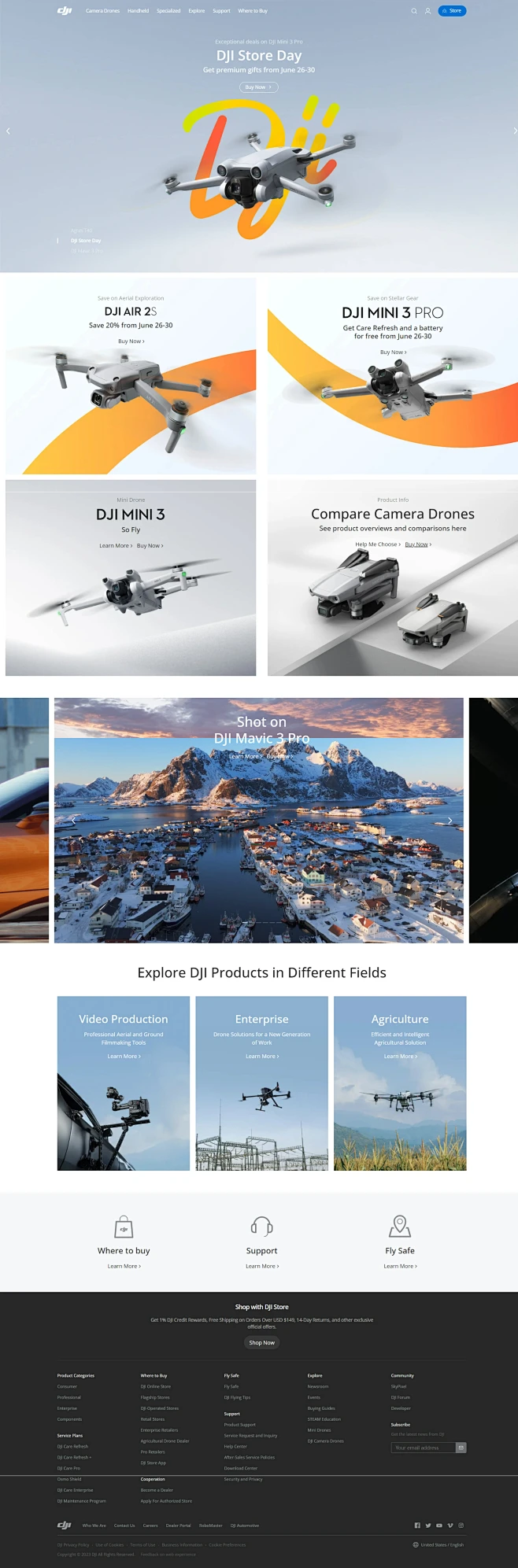 DJI - Official Website 2023 DJI store day-花瓣网
