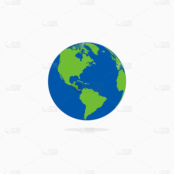 地球矢量图标EPS 10素材-花瓣网