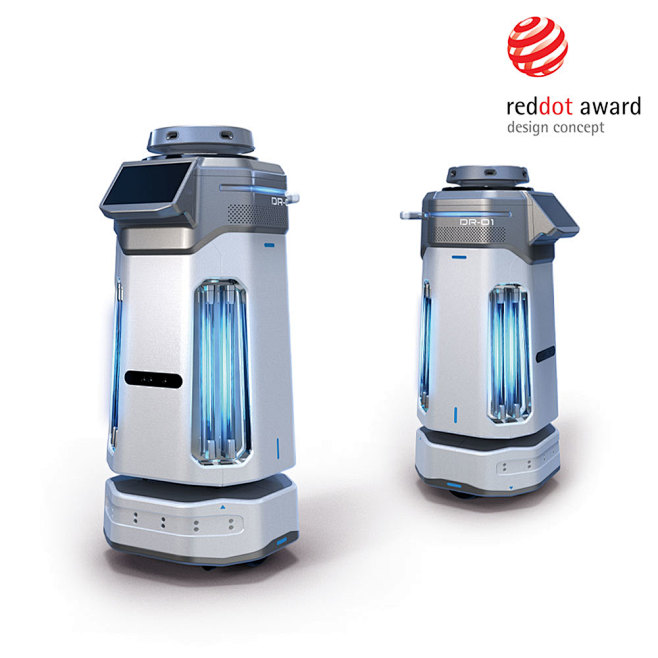 DR-01 Disinfect Robot | 红点设计概念大奖 | DR-01消毒机器人能够自动绘制消毒路线并避开障碍物。