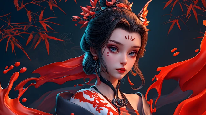 红女孩-hzj(2)-花瓣网