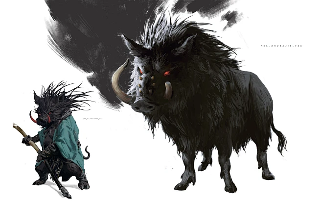 八戒_BaJie 黑神话中的人物：悟空-花瓣网