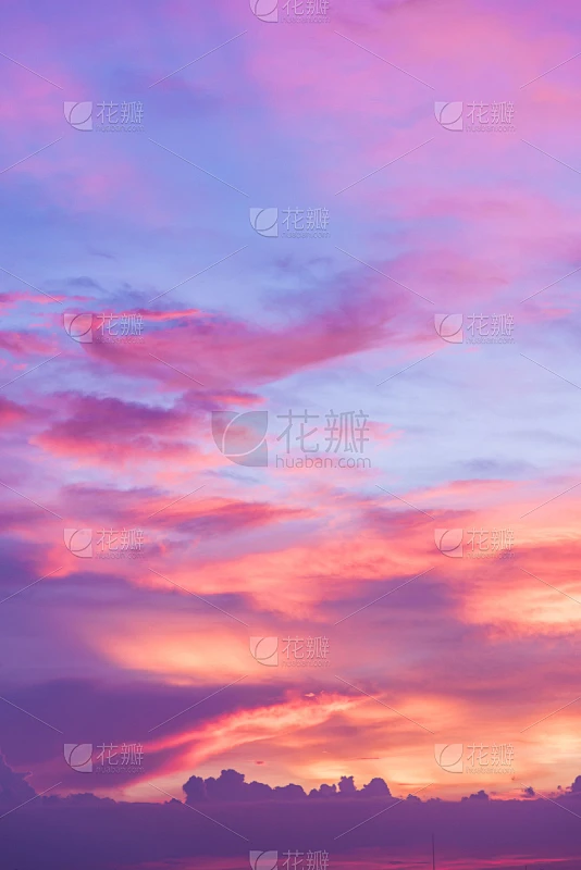 粉色 可爱的 蜡笔画 云景 云 垂直画幅 美 无人 夏天 戏剧性的天空图片 星空背景图片素材 花瓣网