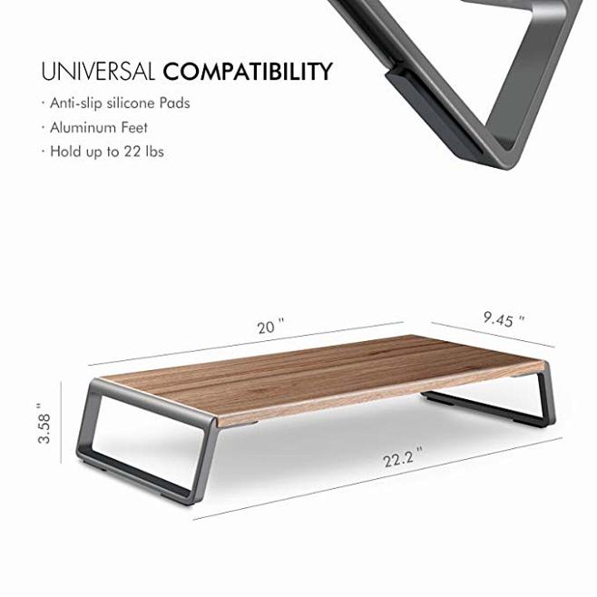 Amazon.com : UPERGO Monitor Stand Riser with Metal Feet for Computer ...