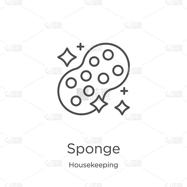 sponge icon vector from housekeeping collection. T