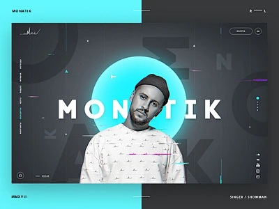 歌手的网站 Monatik for redlab.bz 代理网站 ux ui 排版促销最小布局桌面设计概念清晰-花瓣网