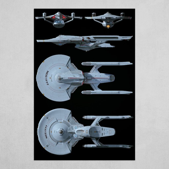 USS Titan, NCC-1777 Orthographic Renders