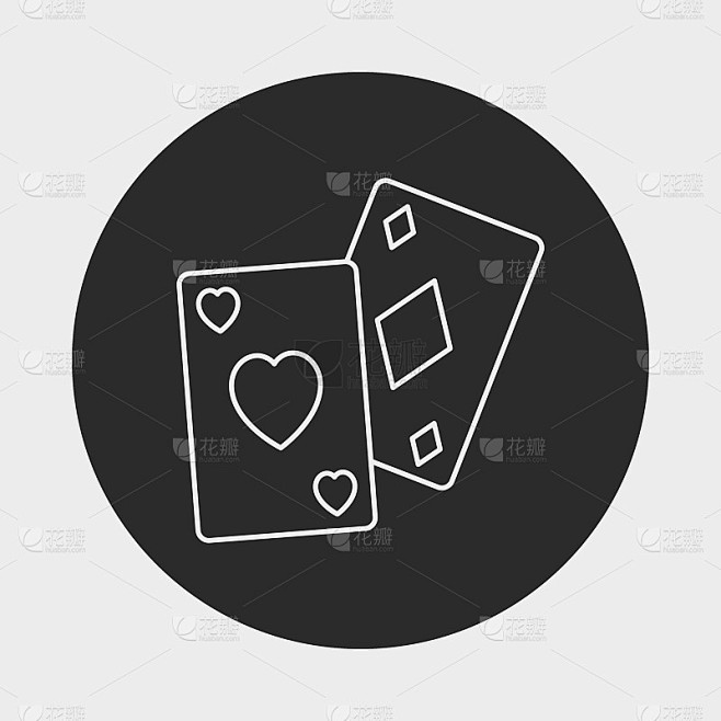 Play card line图标