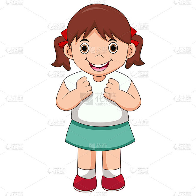 Happy girl cartoon