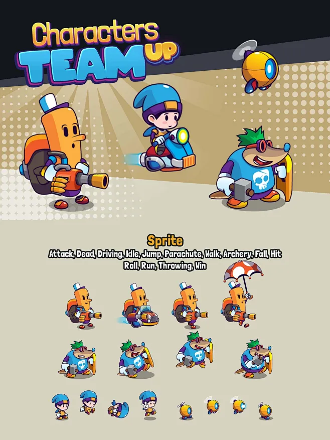 Introducing our Main Character Team Up Sprites Pack V1. It is ...