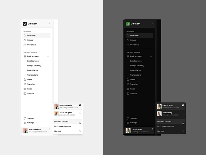 Simple sidenav — Untitled UI-花瓣网