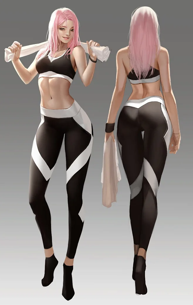 【每周大放送】完美的身材比例！御姐范十足！TaeKwon Kim / A-rang 作品欣赏-日韩画风-微元素 - Element3ds.com!-花瓣网