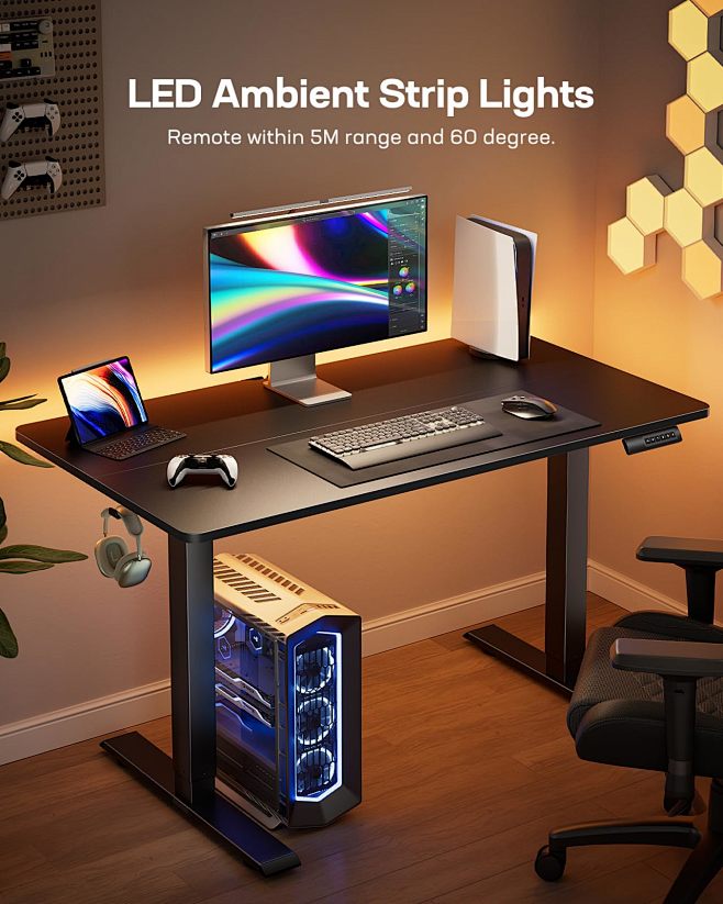 Amazon.com: Marsail Electric Standing Desk Adjustable Height, 48 * 24 ...