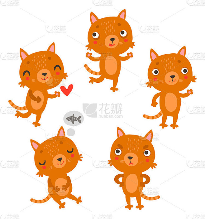 Cute cats vector collection