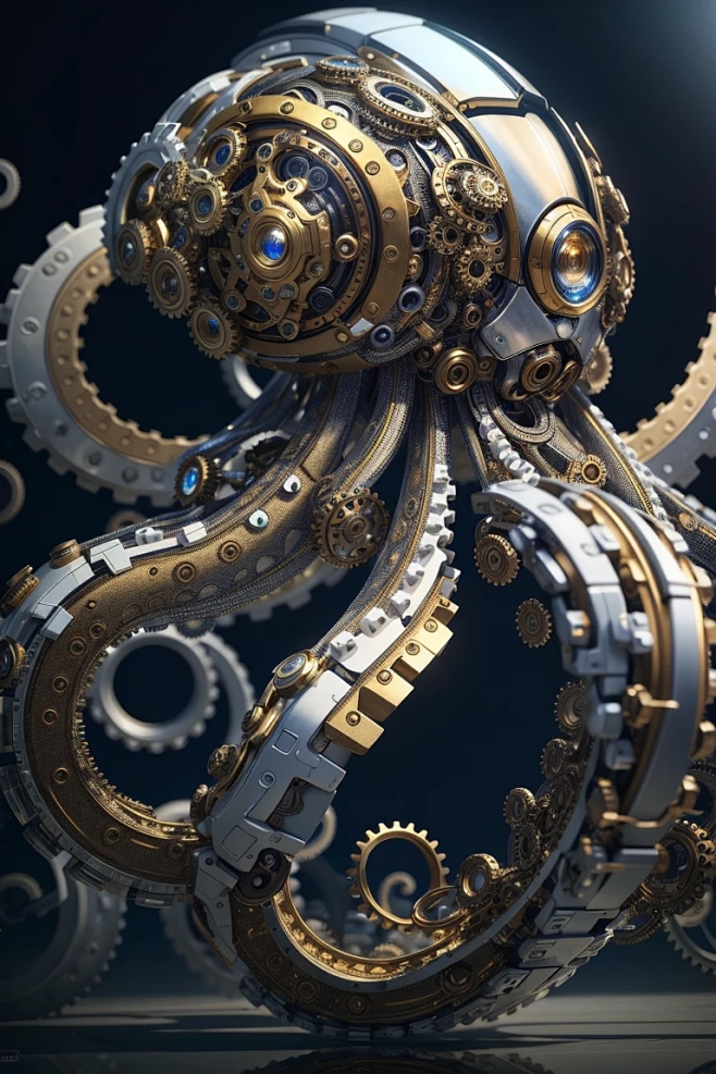 DreamShaper_v6_Mechanical_Octopus_Full_Body_Shot_Zoom_Out_Mech_1-花瓣网