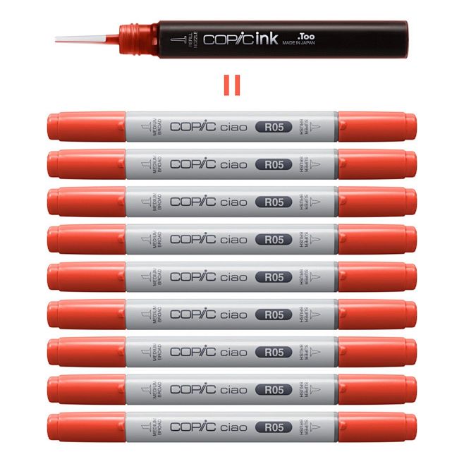 Copic Ink Refill, Reds in R05 Salmon Red 12 MichaelsMichaels