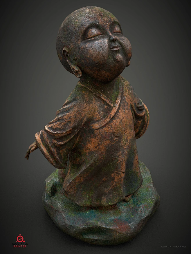 Little Buddha Monk Statue, AARUN SHARMA : Hello guys I created this ...