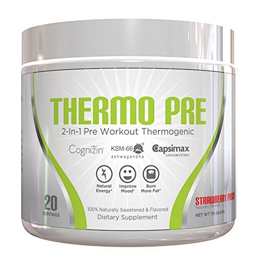 THERMO PRE - All-Natural 2-In-1 Pre Workout Thermogenic Fat Burner, Non ...