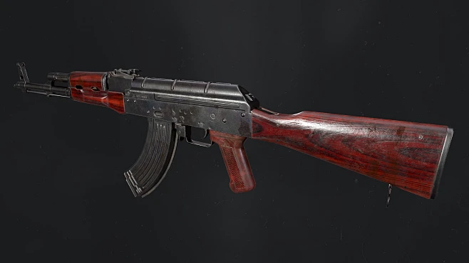 AKM, Won Tian Jing : 3D model of the russian AKM, Modernized Automatic ...