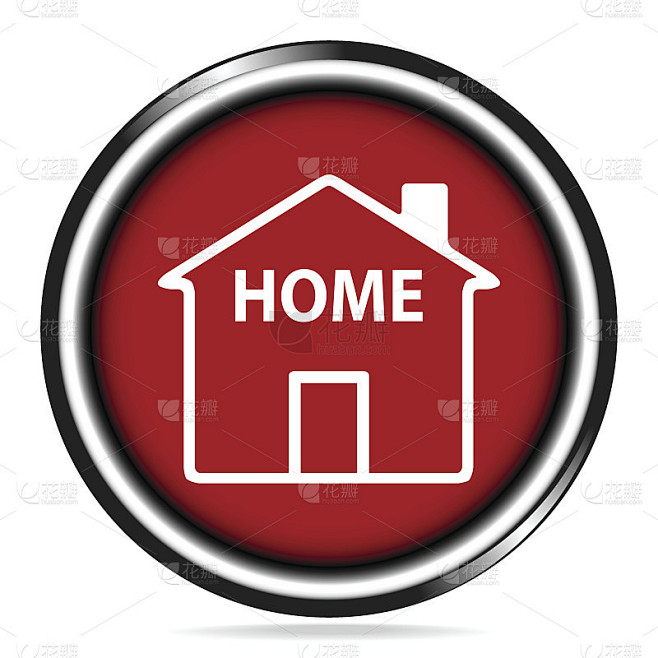 Home图标上的红色按钮